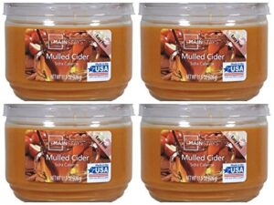 mainstays 11.5oz scented candle, mulled cider 4-pack