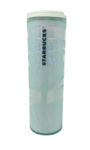 starbucks holiday 2021 mint frosted ribbon tumbler 16oz grande