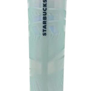 Starbucks Holiday 2021 Mint Frosted Ribbon Tumbler 16oz Grande