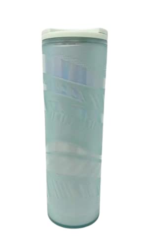 Starbucks Holiday 2021 Mint Frosted Ribbon Tumbler 16oz Grande