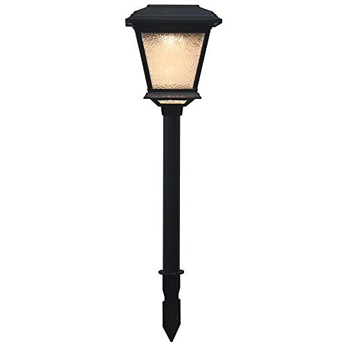 Hampton Bay Solar 0.2-Watt Black Outdoor Landscape LED Path Light (6-Pack)