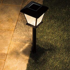 Hampton Bay Solar 0.2-Watt Black Outdoor Landscape LED Path Light (6-Pack)