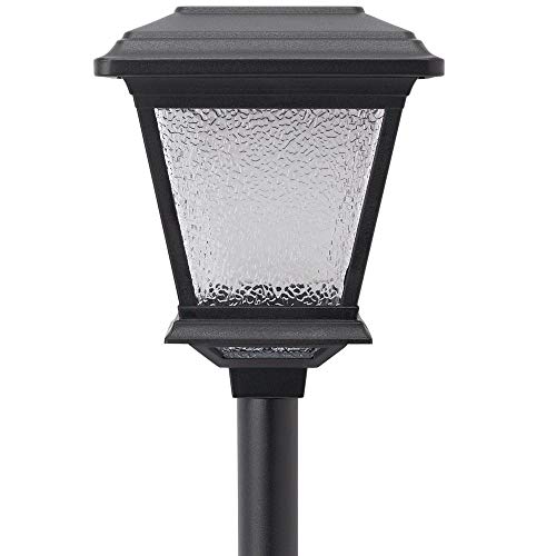 Hampton Bay Solar 0.2-Watt Black Outdoor Landscape LED Path Light (6-Pack)