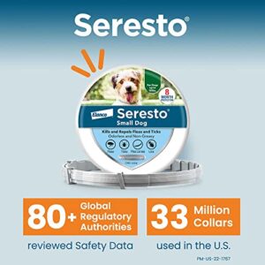 Seresto 8-Month Flea & Tick Prevention Collar for Small Dogs Up to 18 lbs Plus FitBark GPS Dog Tracker | Buy Together and Get Free 1-Year GPS Subscription ($255.33 Value)