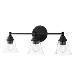 hampton bay lighting 3-light matte black bath bar (hb3677-43)