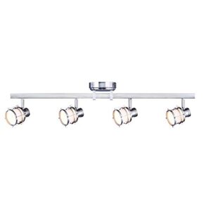 hampton bay 4-light pewter integrated led track lighting fixture