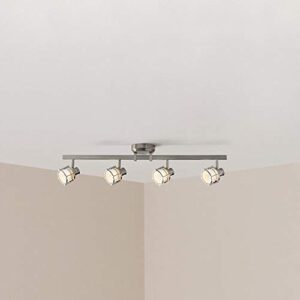 Hampton Bay 4-Light Pewter Integrated LED Track Lighting Fixture