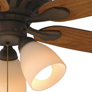 Hampton Bay 51751 Rockport 52" Indoor Oil Rubbed Bronze Ceiling Fan W/Light Kit