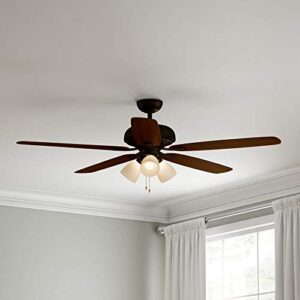 Hampton Bay 51751 Rockport 52" Indoor Oil Rubbed Bronze Ceiling Fan W/Light Kit