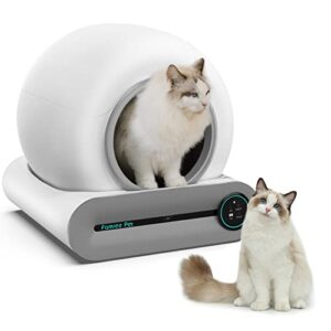 (2023 new) famree pet smart self-cleaning cat litter box, automatic cat litter cleaning robot with 65l+9l large capacity/app control/ionic deodorizer for multiple cats