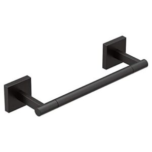 moen bp1886bl triva 9″ bathroom hand -towel bar, matte black