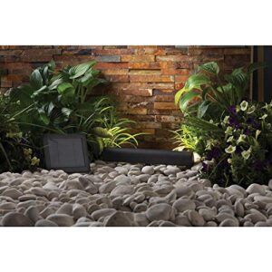 hampton bay 49975 solar black outdoor integrated led landscape wall wash spot light