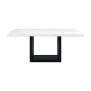 Picket House Furnishings Willow White Marble Standard Height Dining Table