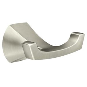 moen my8703bn moen my8703 lindor spot resist brushed nickel double robe hook