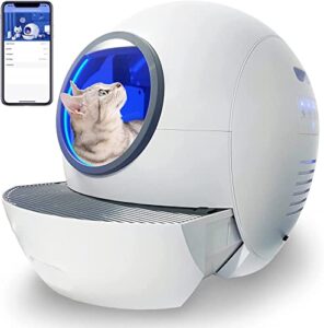 hillpig self-cleaning cat litter box: extra large automatic cat litter box with app control & safe alert & smart health monitor for multiple cats [2023 newest version]