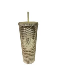 starbucks gold studded tumbler 2022 fall winter holiday bling (24 oz – venti)