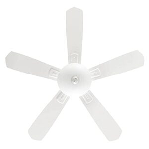 Wellston II 44 in. Indoor LED Matte White Dry Rated Downrod Ceiling Fan with Light Kit and 5 Reversible Blades