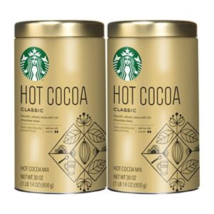 starbucks classic hot cocoa mix, 30-ounce tin (pack of 2)