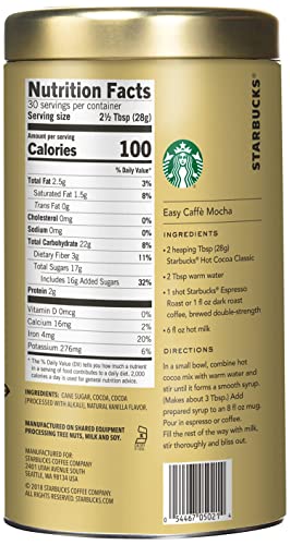 Starbucks Classic Hot Cocoa Mix, 30-Ounce Tin (Pack of 2)