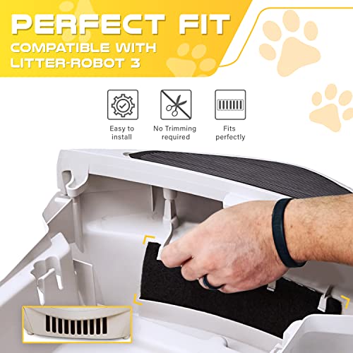 8 Pack Carbon Filters Compatible with Litter Robot 3 - Made in USA - Thick True Charcoal Absorbs Odors & Controls Moisture - Pet Safe, Non-Toxic, Free of VOCs - Keeps Home Smelling Fresh