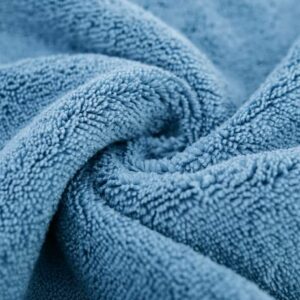 Mainstays Value 10-Piece Towel Set | 100% Light Terry Cotton (Office Blue)