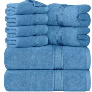 Mainstays Value 10-Piece Towel Set | 100% Light Terry Cotton (Office Blue)