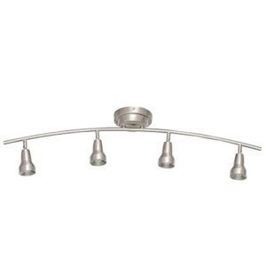 Hampton Bay Kelso 3 ft. 4-Light Satin Nickel LED Fixed Rail with 300/Lumen Heads 108701