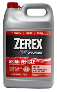 zerex asian vehicle red silicate and borate free 50/50 prediluted ready-to-use antifreeze/coolant 1 ga