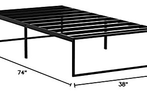 ZINUS Lorelai 14 Inch Metal Platform Bed Frame / Mattress Foundation with Steel Slat Support / No Box Spring Needed / Easy Assembly, Twin