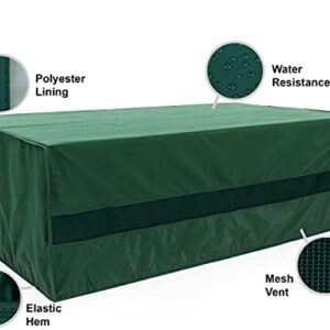 Covermates Rectangular Accent Table Cover - Light Weight Material, Weather Resistant, Elastic Hem, Patio Table Covers-Green