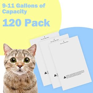 120 Pack Waste Drawer Liners Compatible with All Litter Robot Models, 9-11 Gallons Litter Box Liners