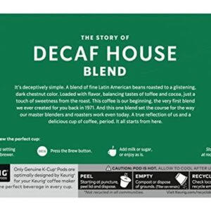 Starbucks Decaf House Blend Coffee K-Cup Pods, Medium Roast Decaffeinated Ground Coffee K-Cups for Keurig Brewing System, 10 CT K-Cups/Box (Pack of 3 Boxes)