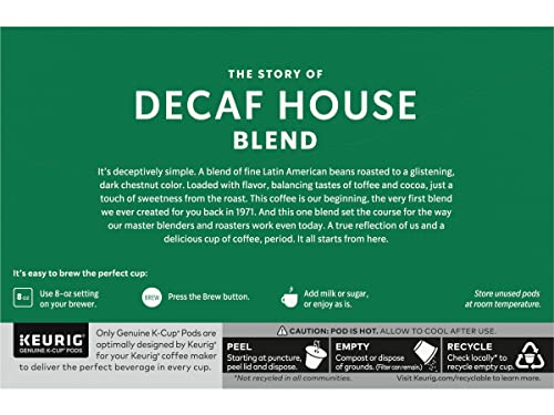 Starbucks Decaf House Blend Coffee K-Cup Pods, Medium Roast Decaffeinated Ground Coffee K-Cups for Keurig Brewing System, 10 CT K-Cups/Box (Pack of 3 Boxes)