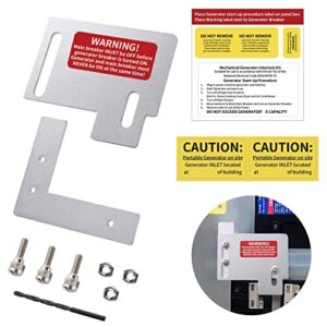 Generator Interlock-Kit for Eaton-Cutler-Hammer Panel - Fit 1-1/2" Space on Main &Branch EAT-CH Series 150 or 200amp Only Main Circuit TAN Breaker Box, Safety Manual Electric Lockout, UL Tested