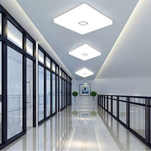 Airand 5000K LED Ceiling Light Flush Mount 24W 12.6in Square LED Ceiling Lamp for Kitchen Bathroom Hallway with 240Pcs LED Chips Without Flicker, 2050LM, IP44, 80Ra+, 180W Equivalent (Daylight White)