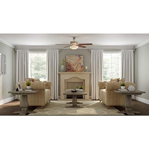 Hampton Bay 99913 Flowe 52 in. LED Indoor Brushed Nickel Ceiling Fan with Light Kit