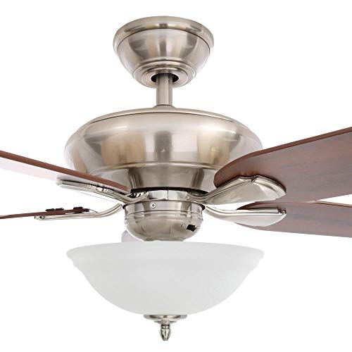 Hampton Bay 99913 Flowe 52 in. LED Indoor Brushed Nickel Ceiling Fan with Light Kit