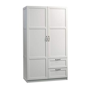 sauder large storage cabinet, soft white finish