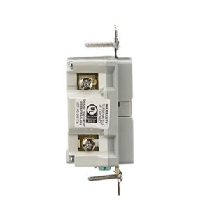 Eaton GFCI Self-Test 20A -125V Tamper & Weather Resistant Duplex Receptacle with Standard Size Wallplate, Gray