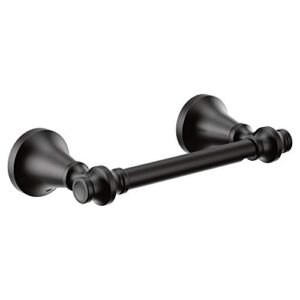 moen yb0508bl colinet traditional pivoting toilet paper holder, matte black