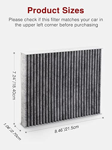 Puroma Cabin Air Filter with Activated Carbon, Replacement for CP157, CF12157, Select Lexus and Toyota Vehicles