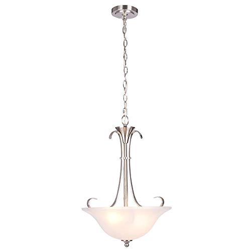 Hampton Bay 19710-000 Santa Rita 2-Light Brushed Nickel Inverted Pendant