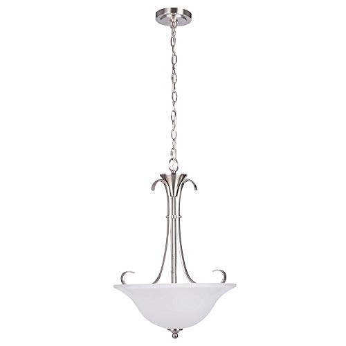 Hampton Bay 19710-000 Santa Rita 2-Light Brushed Nickel Inverted Pendant