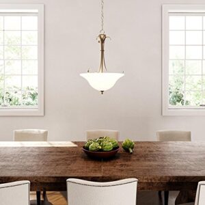 Hampton Bay 19710-000 Santa Rita 2-Light Brushed Nickel Inverted Pendant