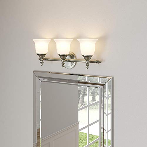 Olgelthorpe Traditional 3-Light Brushed Nickel Vanity