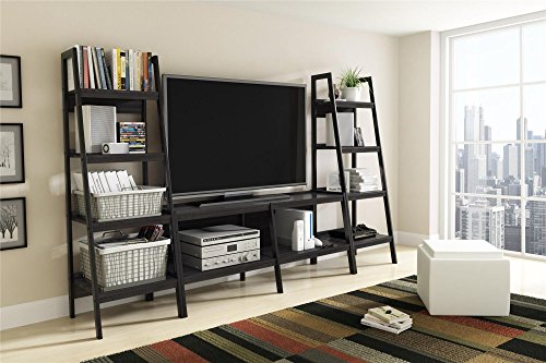 Ameriwood Home Altra Furniture Ladder Entertainment Center TV Stand, 60", Black