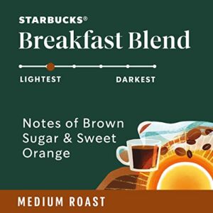 Starbucks Medium Roast Ground Coffee — Breakfast Blend — 100% Arabica — 6 bags (12 oz. each)