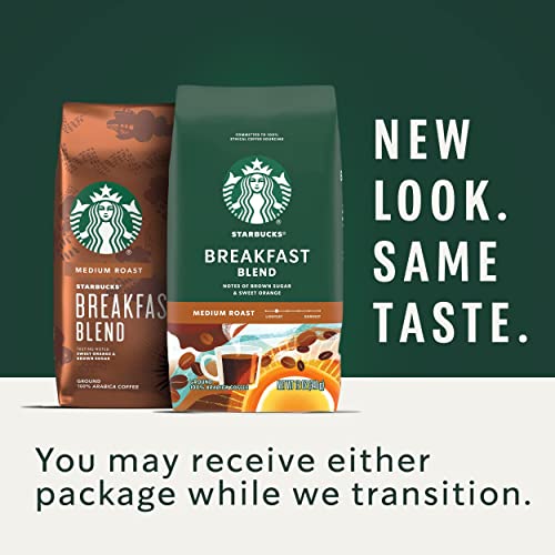 Starbucks Medium Roast Ground Coffee — Breakfast Blend — 100% Arabica — 6 bags (12 oz. each)