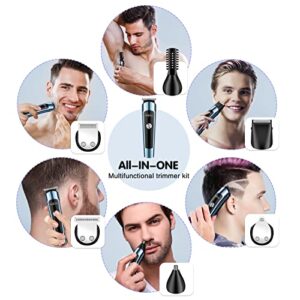 Brightup Beard Trimmer for Men, Beard Grooming Kit for Men, IPX7 Waterproof Hair Clippers Hair Trimmer for Mustache, Body, Facial, Nose Hair Cutting, Electric Razor for Men, Gifts for Men, FK-8788T