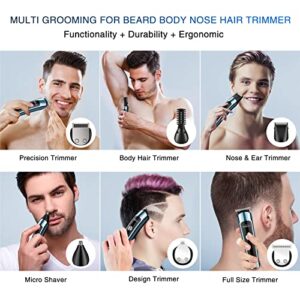 Brightup Beard Trimmer for Men, Beard Grooming Kit for Men, IPX7 Waterproof Hair Clippers Hair Trimmer for Mustache, Body, Facial, Nose Hair Cutting, Electric Razor for Men, Gifts for Men, FK-8788T